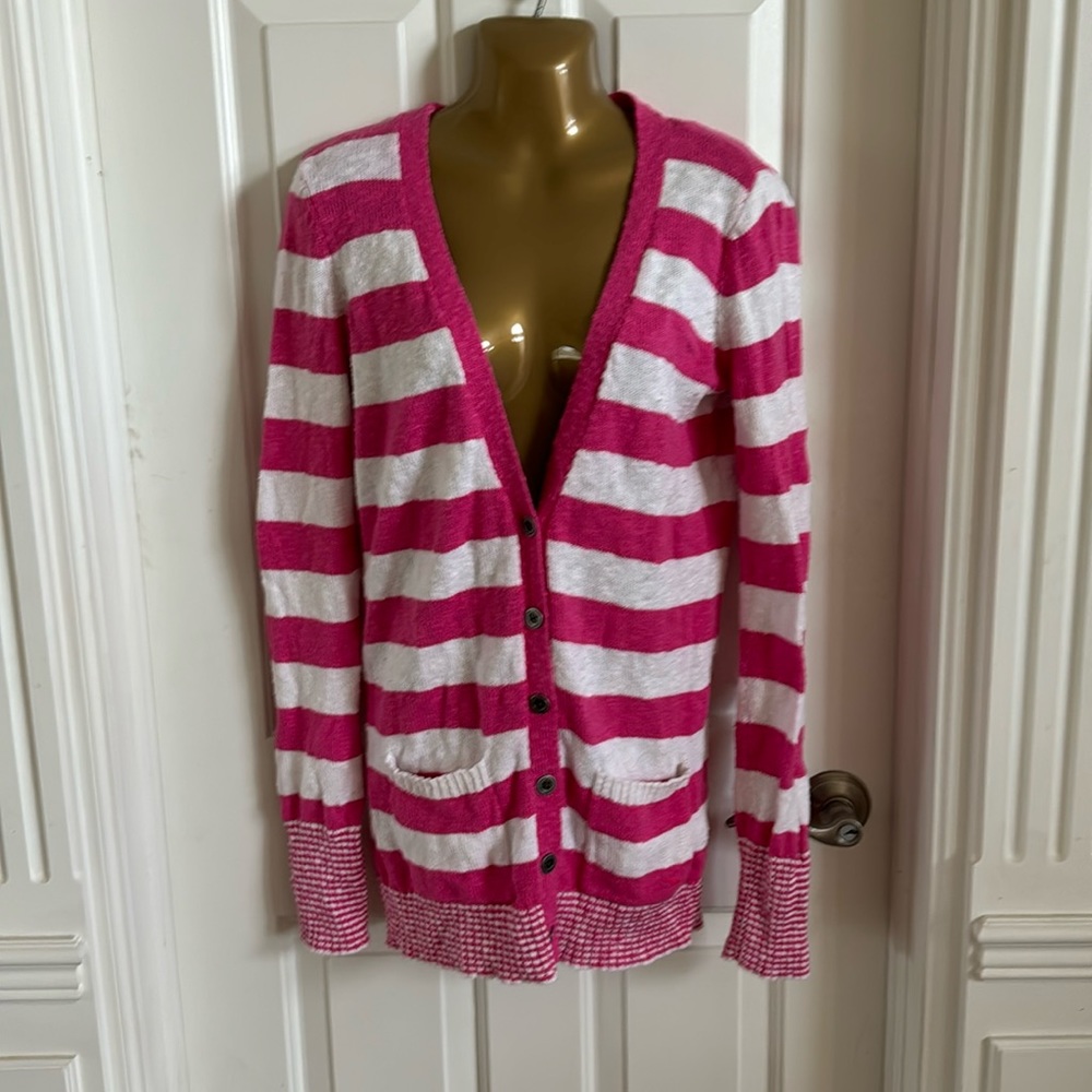 Pink Button Cardigan Sweater. Longer Sweater With Pin… - Gem